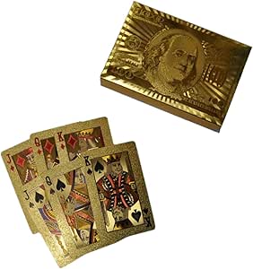 Amazon.com: 100 Dollar Bill Gold Plastic Heavy Weight Playing Cards, 3 ...