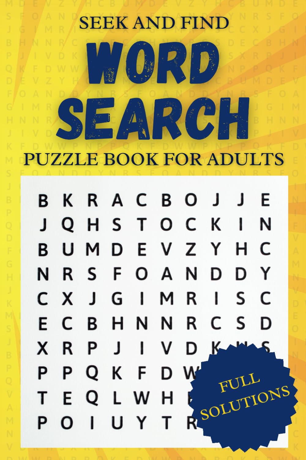 Amazon.com: Seek and Find Word Search Puzzle Book For Adults: Over 1800 ...