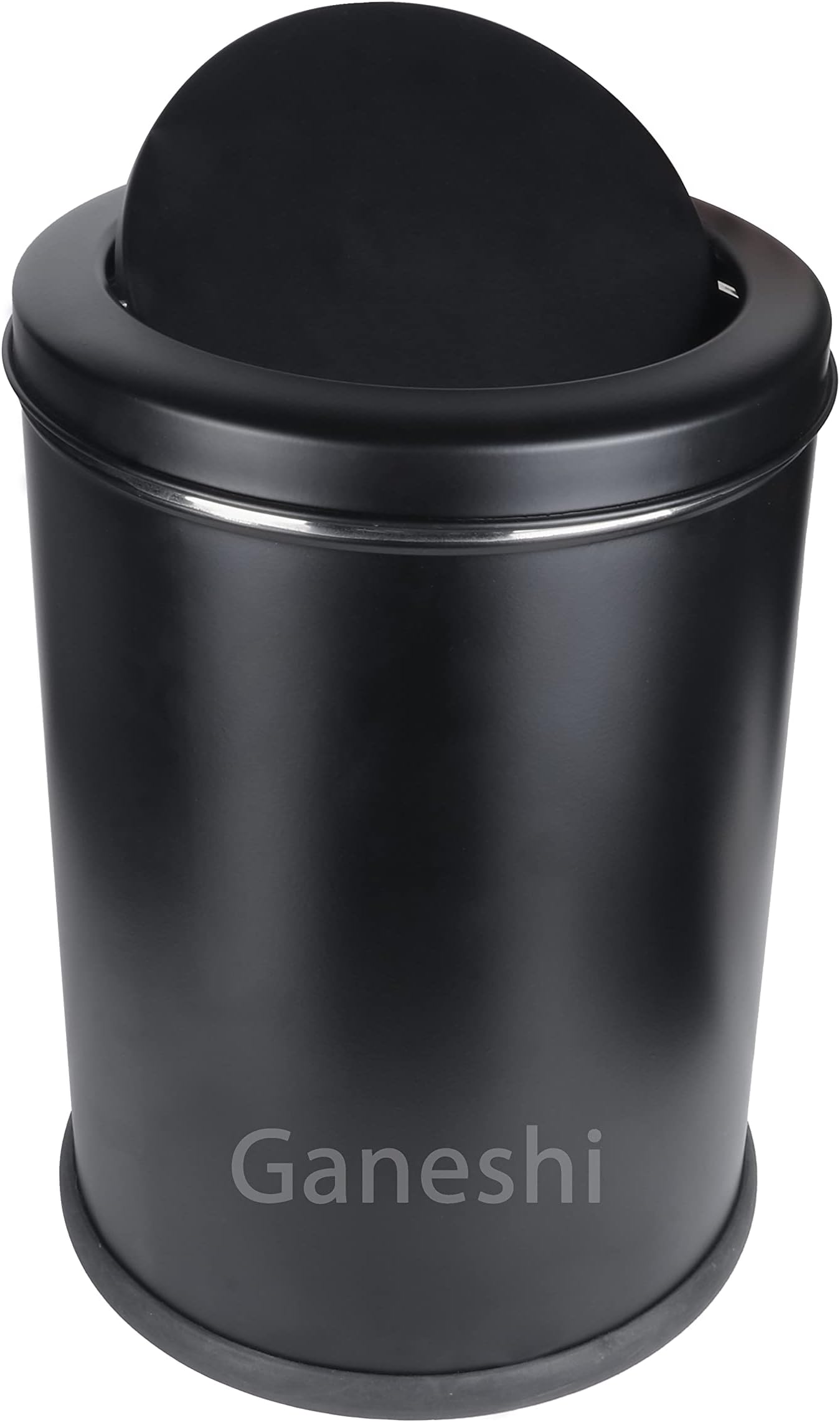 HAINE Small Dustbin For Home, Room, 7 Litres, Stainless Steel, Black ...