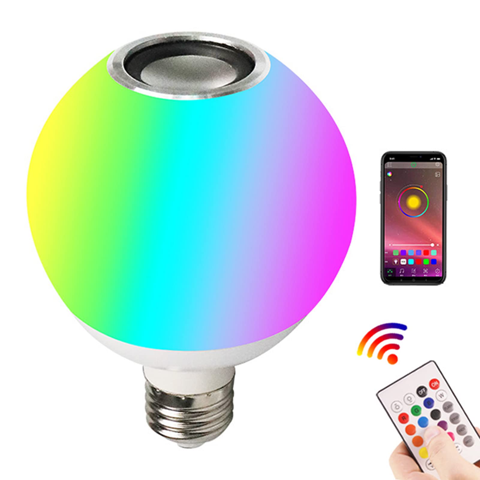 Buy A C85-265V 12W White Light RGB S-mart BT Connected LEDs B-ulb Light ...