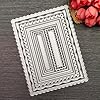Amazon.com: Nested Rectangle Frame Cutting Dies, Stitched Scallop Metal ...
