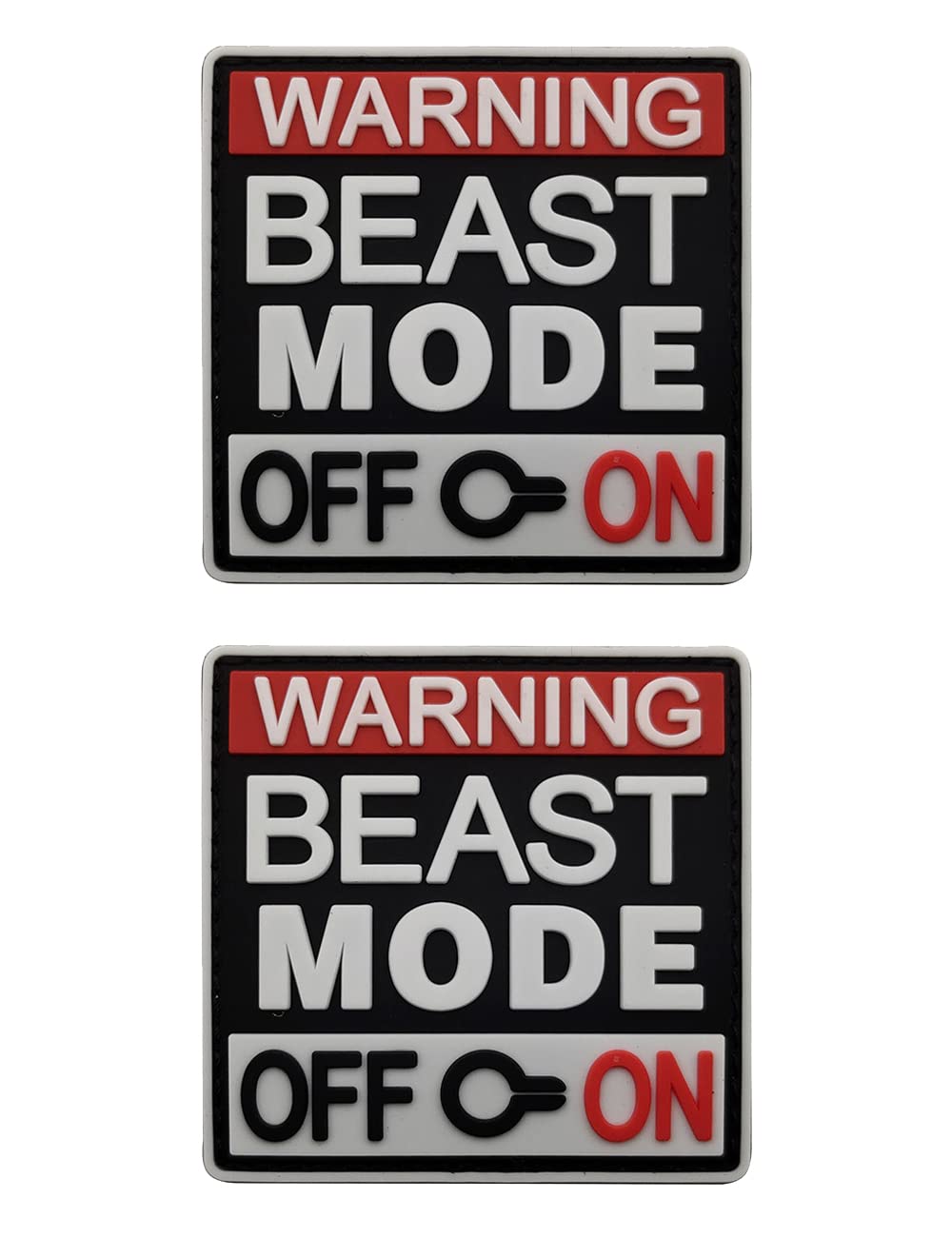 Amazon.com: 2 PCS AliPlus Warning Patches Beast Mode Off or On Patch ...