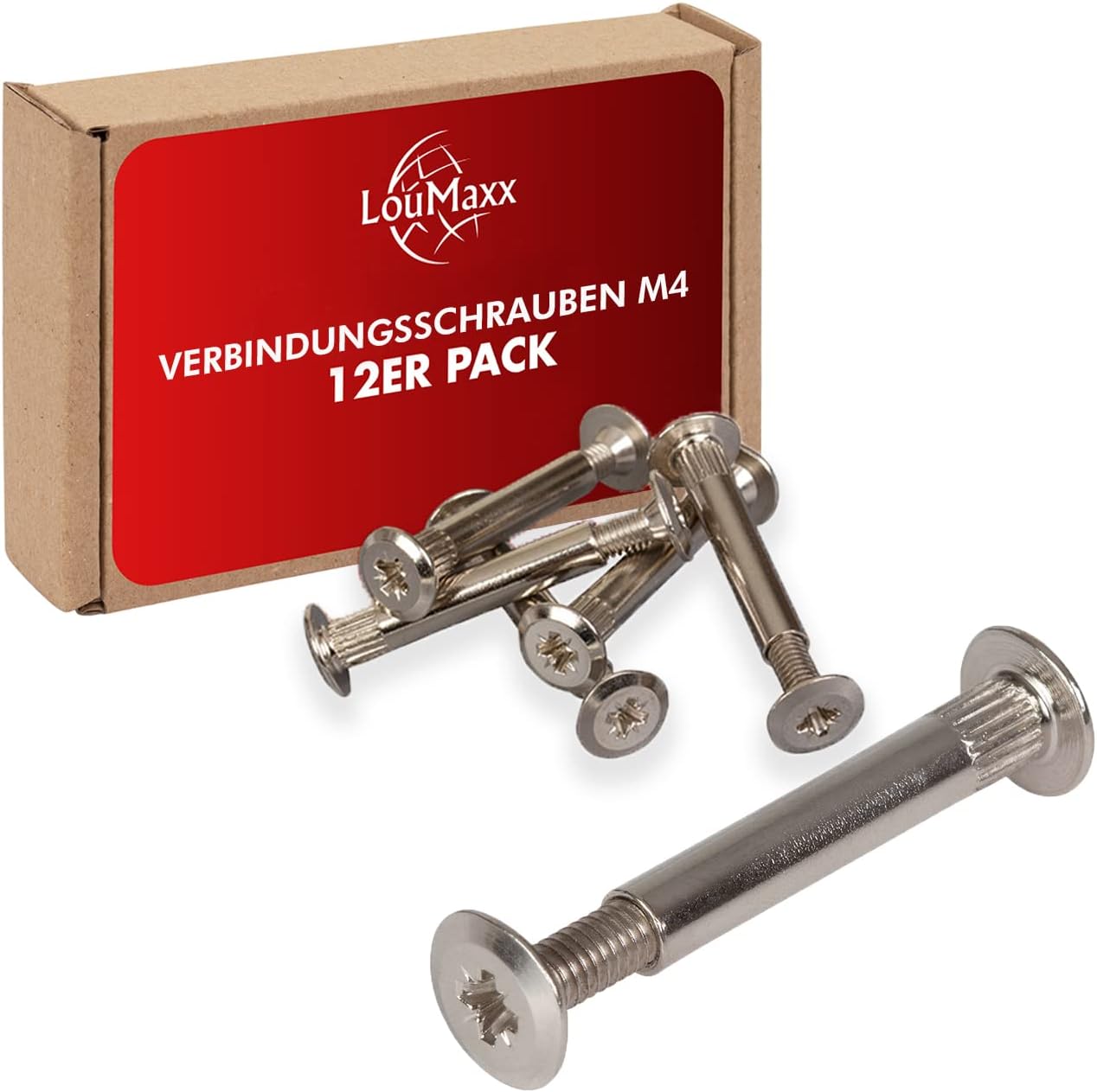 Metafranc Verbindungsschrauben 36 - 48 mm - M4 Gewinde - verzinkt - 10 ...