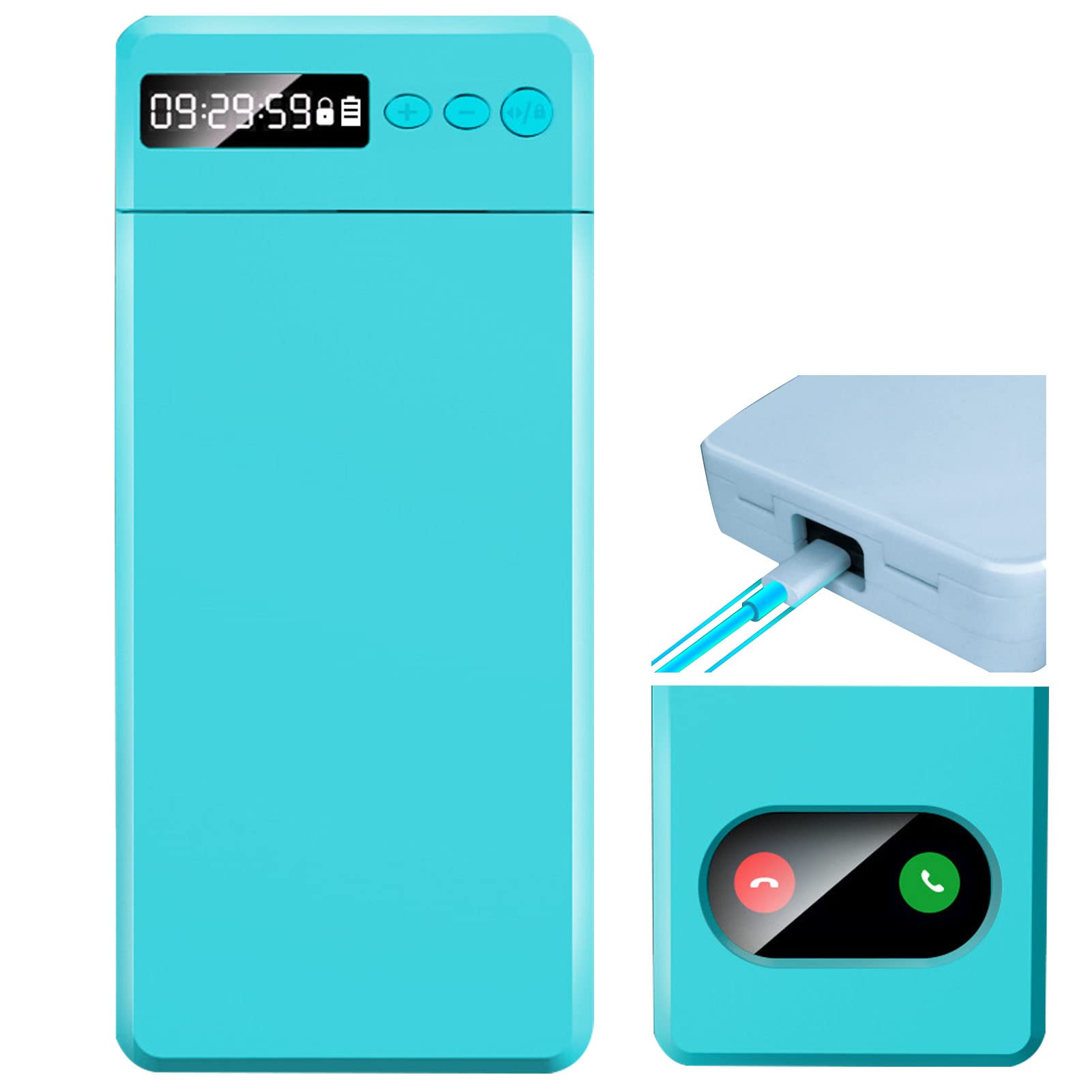 Cell Phone Lock Box with Timer,Phone Jail Portable Time Lock Box,Self ...