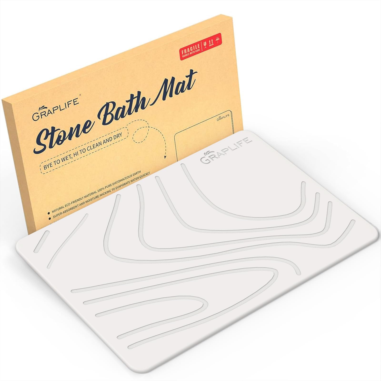 Amazon.com: Closefriend Diatomite Stone Bath Mat - Fast Drying Bathroom ...