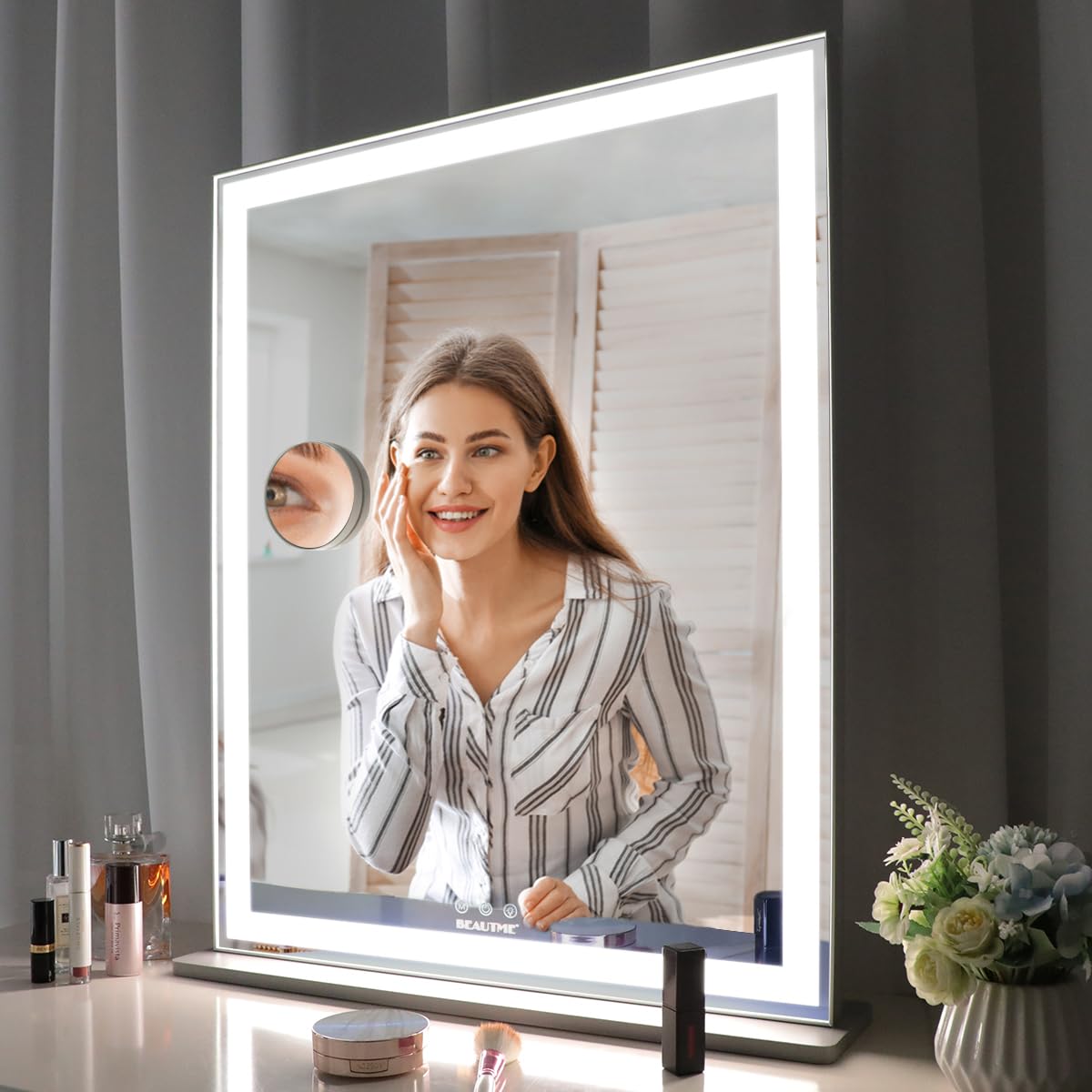 ANYHI ハリウッドミラー 女優ミラー 女優 卓上ミラー化粧鏡 l