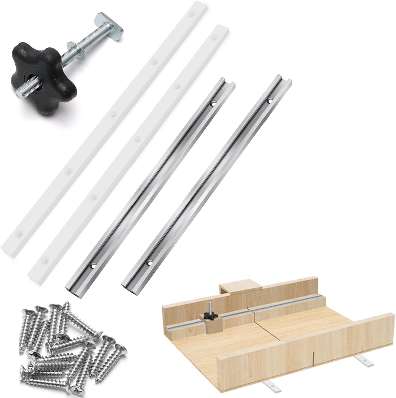 Anglecai 21PCS Table Saw Sled Kit, Table Saw Sled Runners Kit Including ...