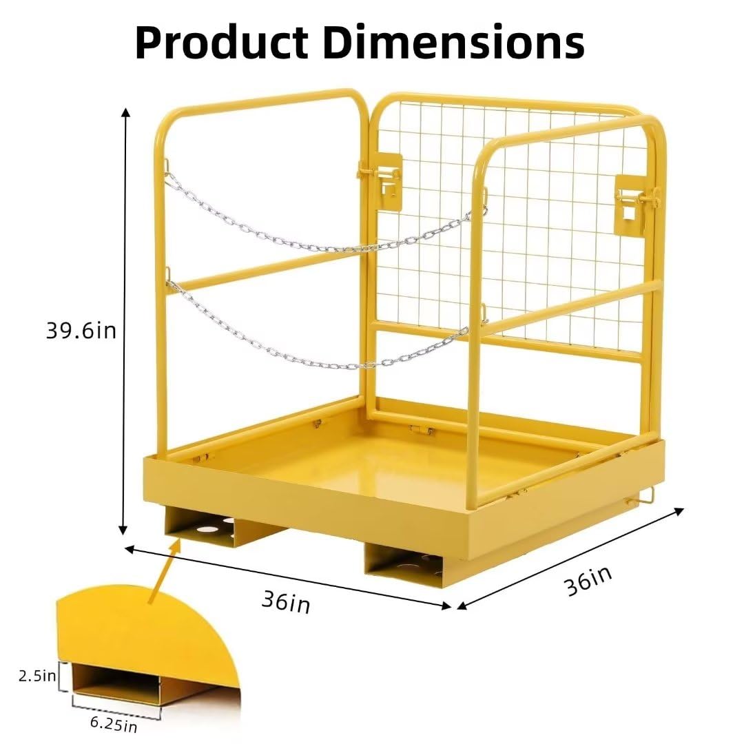 Snapklik.com : Forklift Safety Cage 36x36 Inch Forklift Man Basket For ...