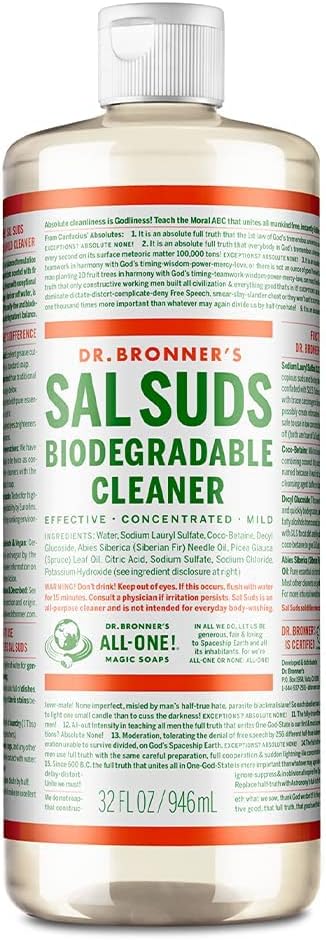 Amazon.com: Dr. Bronner's - Sal Suds Biodegradable Cleaner (32 Ounce ...