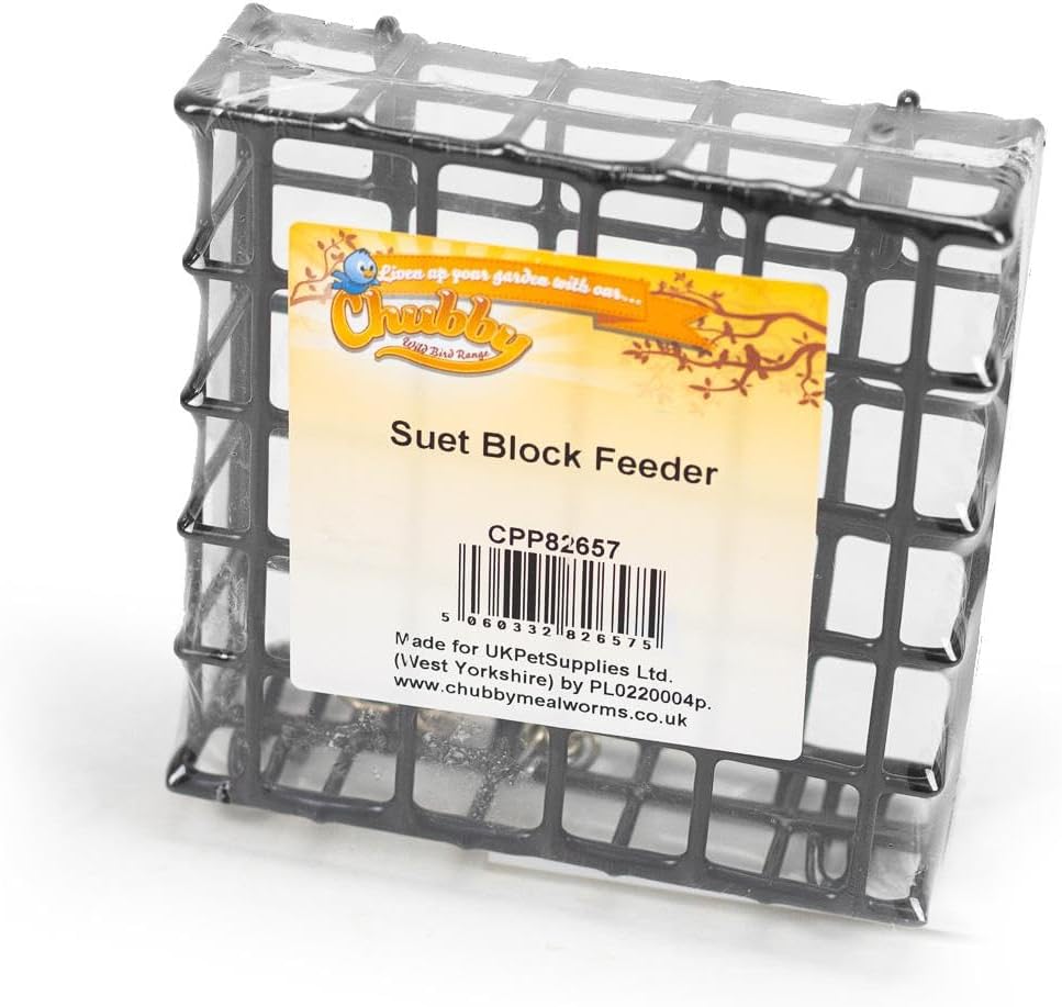 Chubby Metal Suet Block Feeder For Wild Birds, Easy to Hang & Clean ...