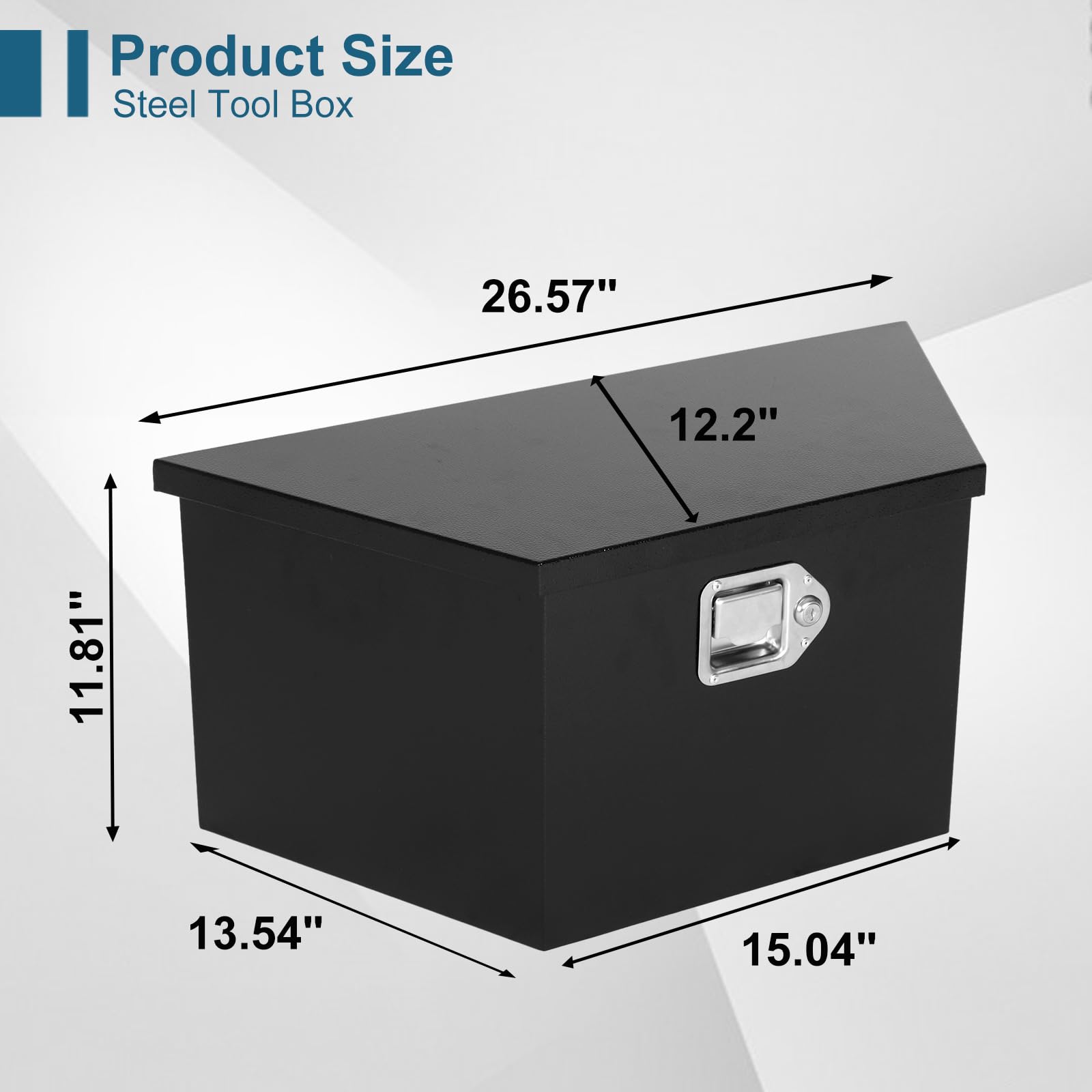 Snapklik.com : 266"X136"X119" Tongue Truck Box Black Heavy Duty Steel ...
