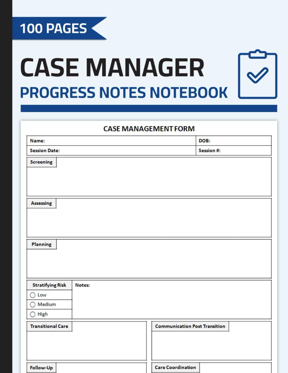 Amazon.com: Case Manager Progress Notes Notebook: Case Management Form ...