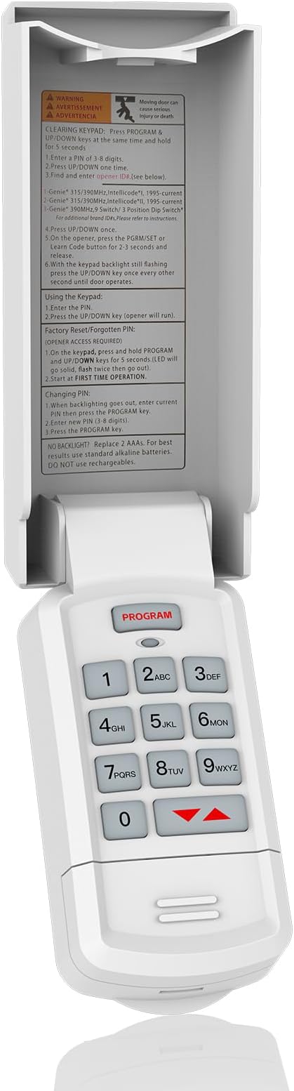 GUK-R Wireless Garage Door Opener Keypad Compatible with Genie ...