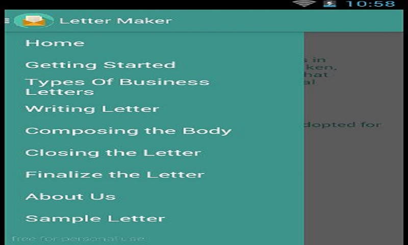 business letter - App on Amazon Appstore