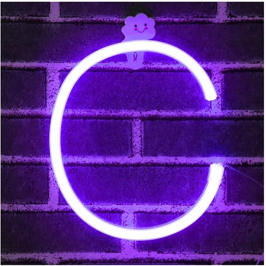 Amazon.com : Neon Sign, Letter Neon Signs Neon Alphabet Light Light Up ...