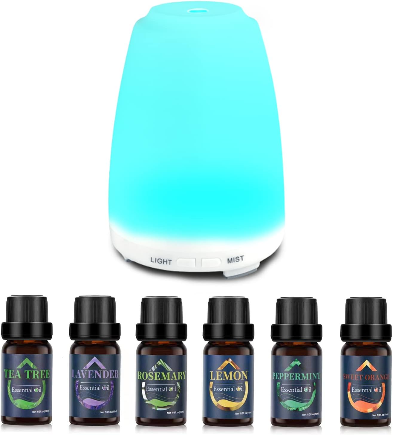 500ML Diffusore di Oli Essenziali, Diffusore di Aromi con 8 * 10ml Oli ...