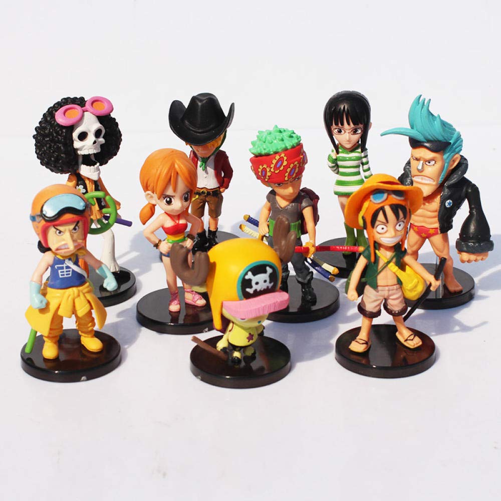 Buy Anmine Figure 9pcs One Piece Mini Luffy Roronoa Zoro Action Figure ...