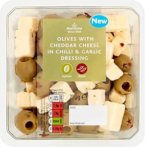 Morrisons Green Olives with Chilli, Cheese and Garlic, 280g : Amazon.co ...