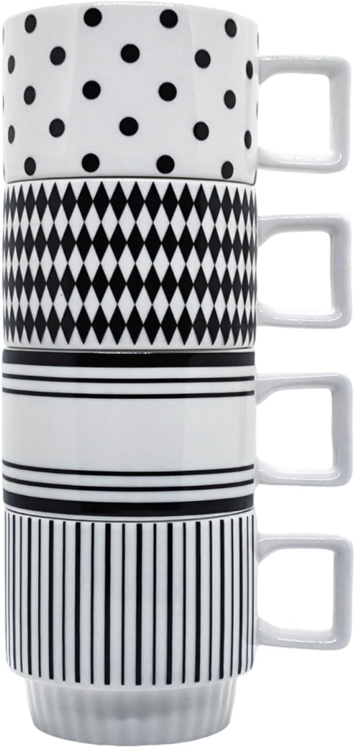 Amazon.com | Mazeology Prince Albert Tall Latte Black and White Striped ...