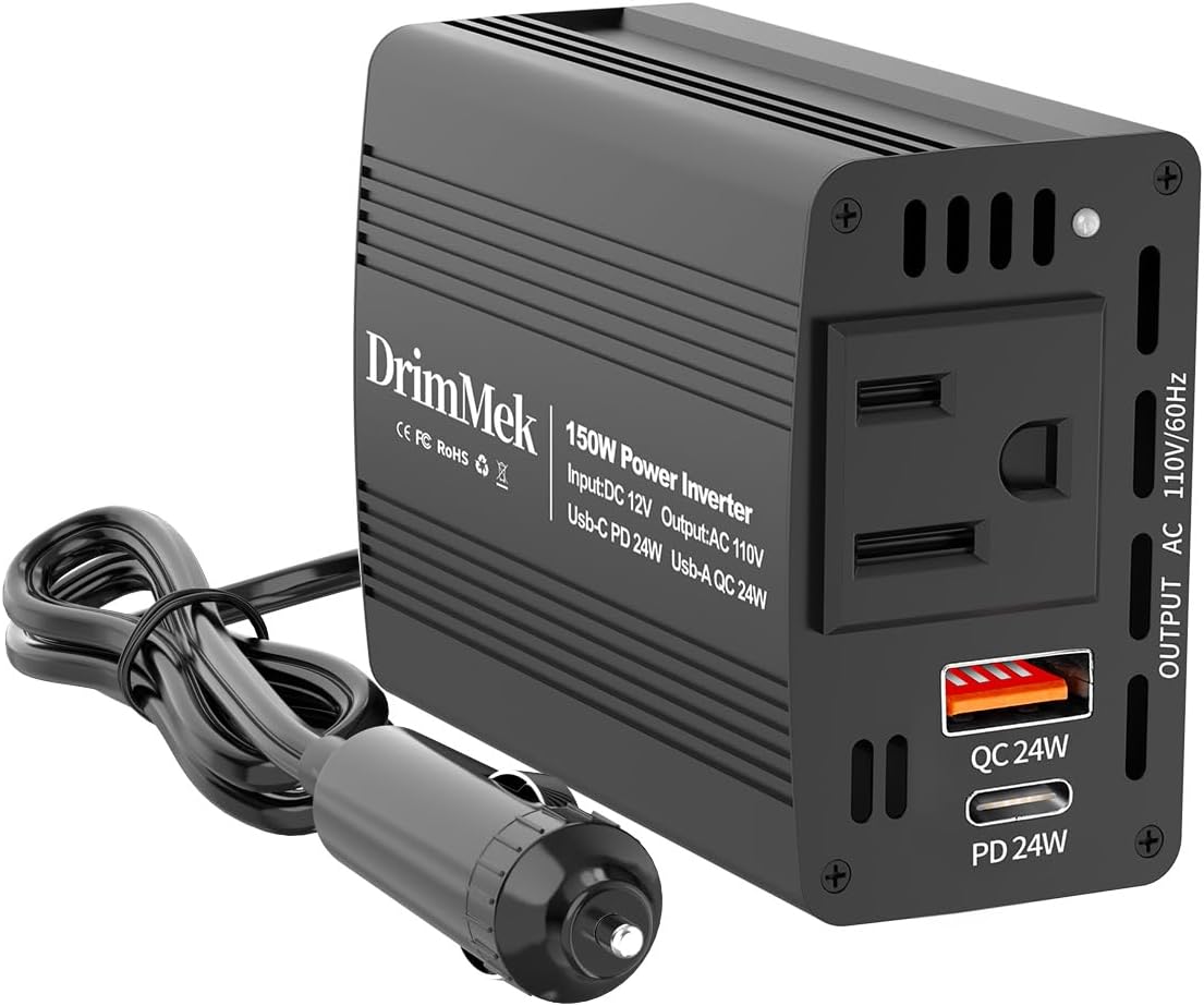 Amazon.com: 300W Car Power Inverter - YSOLX Dual DC 12V to 110V AC Car ...