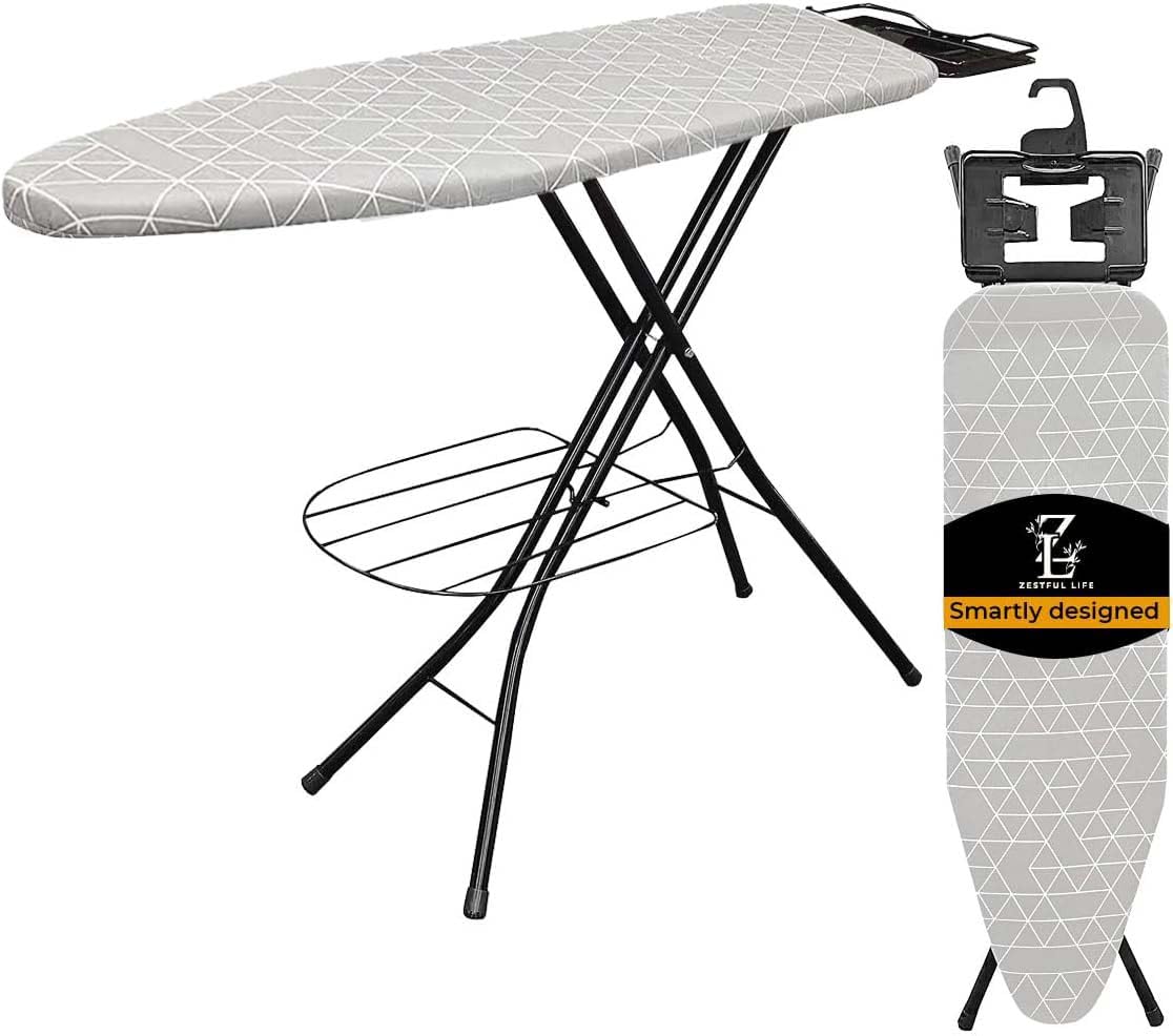 Amazon.com: ZESTFULLIFE Ironing Board with Bottom Storage Tray, 7 ...