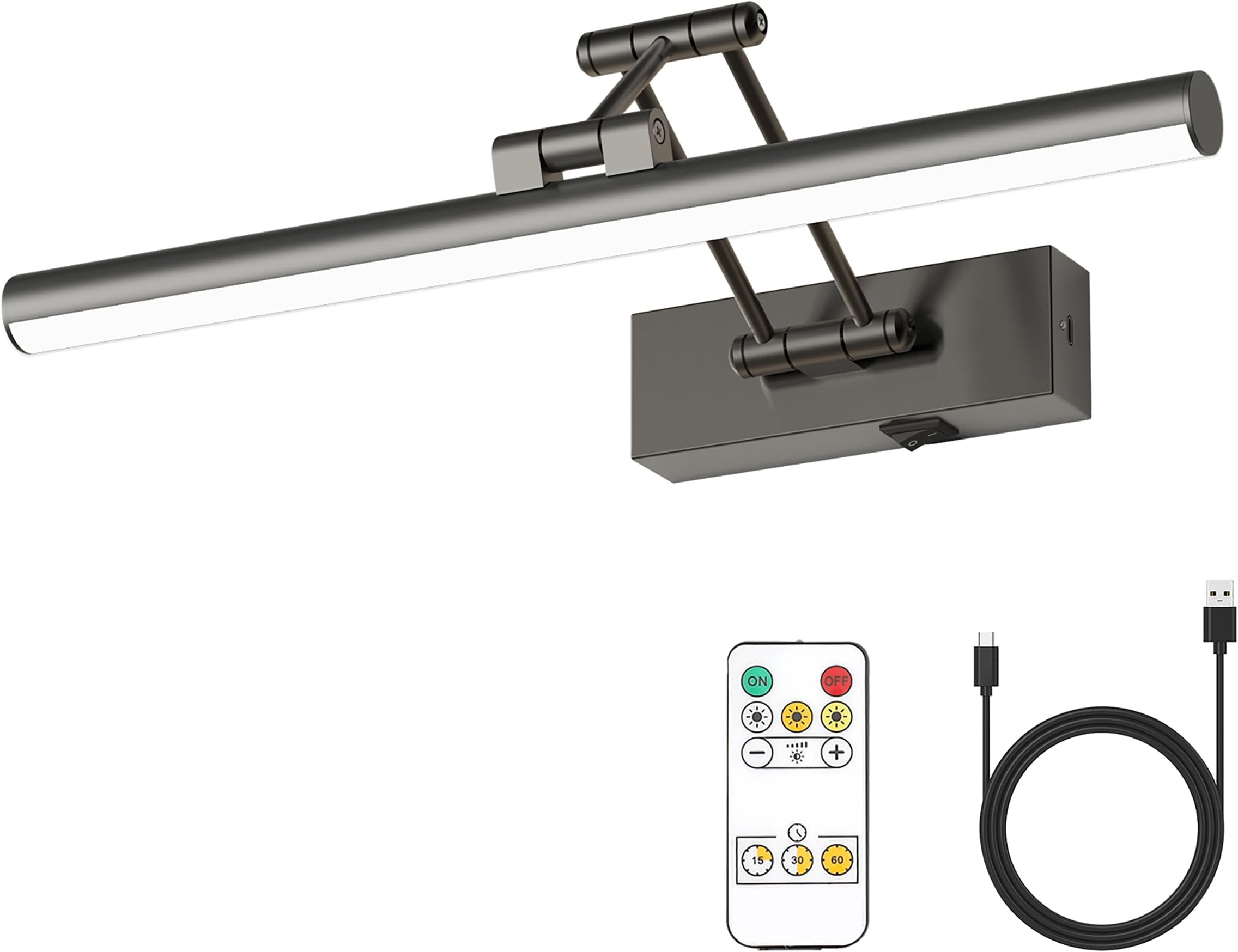 Pasoar Picture Light Battery Operated Brass 15.7' Inch Long ...