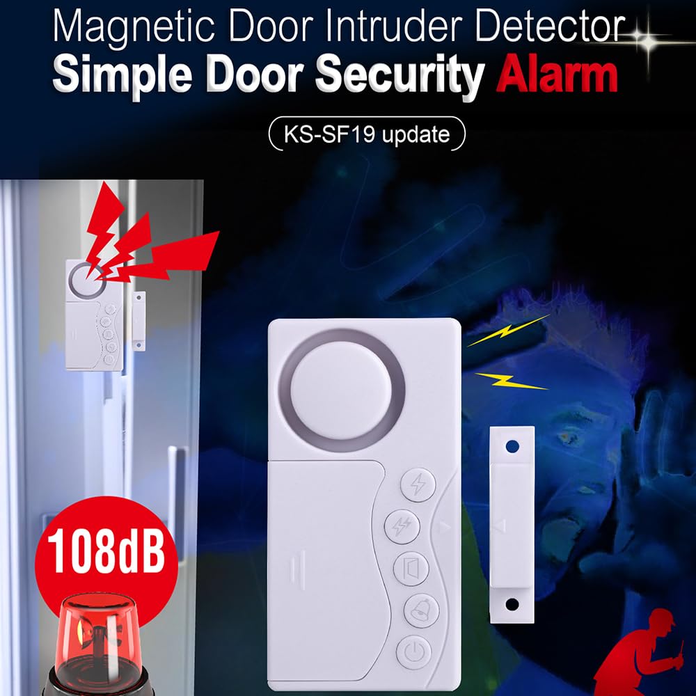 Snapklik.com : Door Opening Sensor Wireless Time Delay Door Alarm Door ...