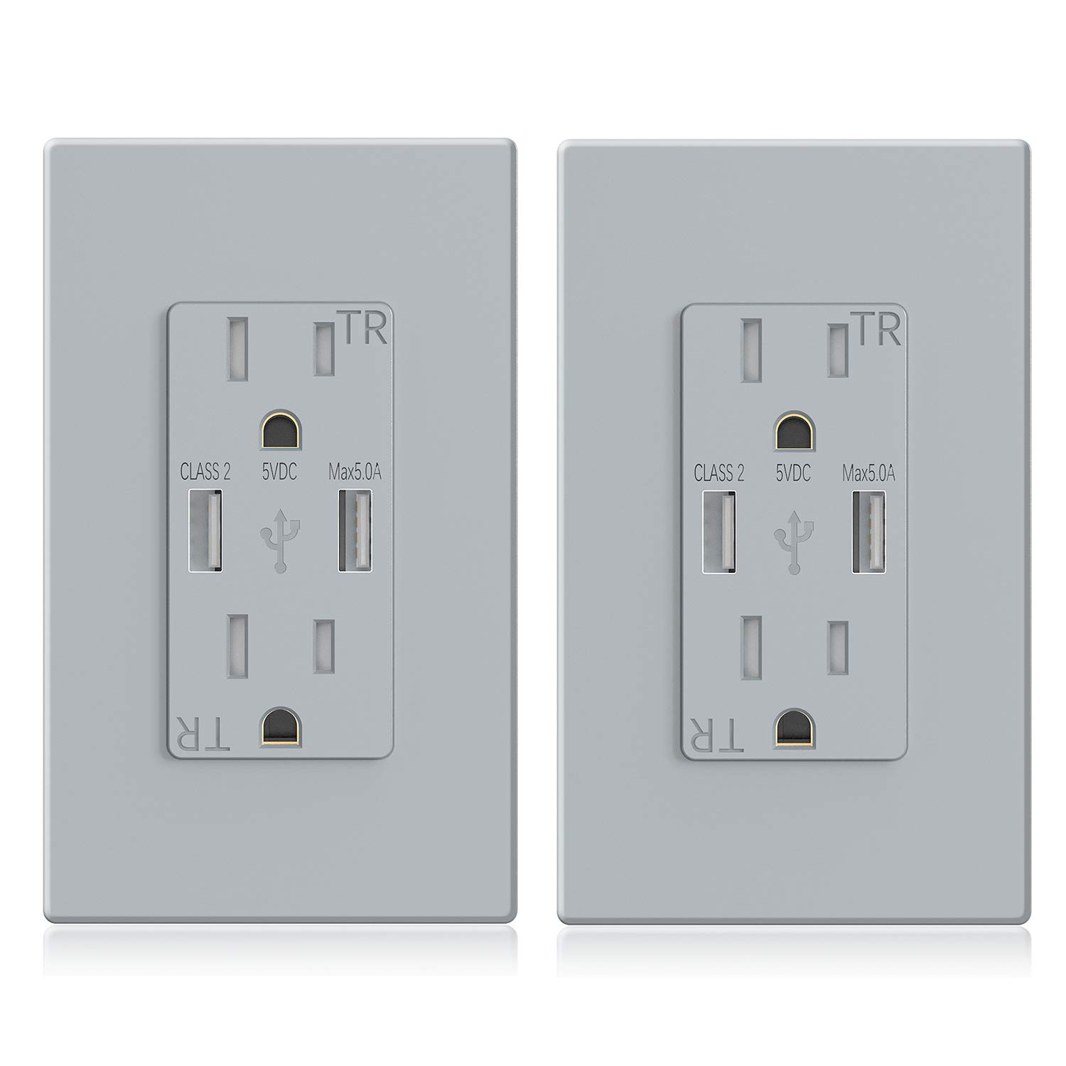 Snapklik.com : AllEasy USB Outlet 5.0A, Duplex 15Amp Tamper Resistant ...