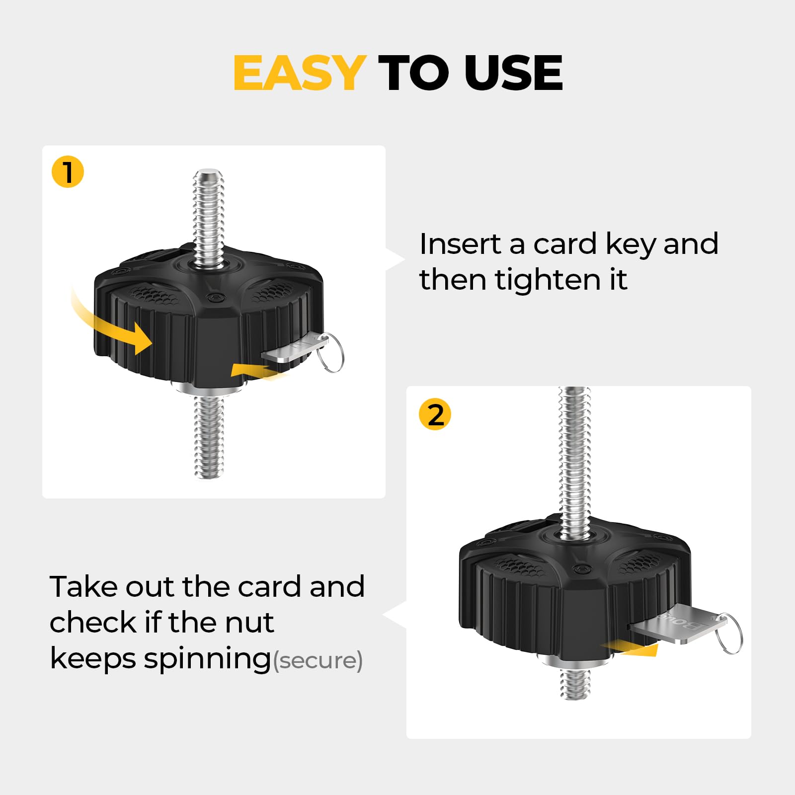 Snapklik.com : BougeRV M6 Locking Star Knob Universal Wing Nuts Female ...