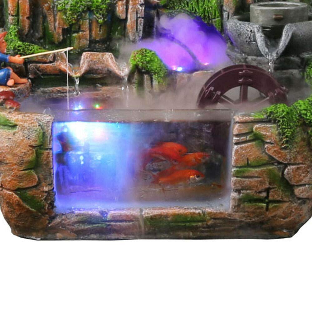 Electric Water Fountain XBRAND 36.2 In. Solar Water Fountain, 2 Tier,