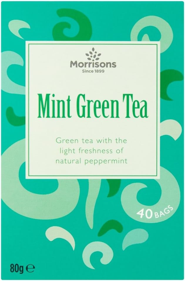 Morrisons Hint of Mint Green Tea Bags, 80g : Amazon.co.uk: Grocery