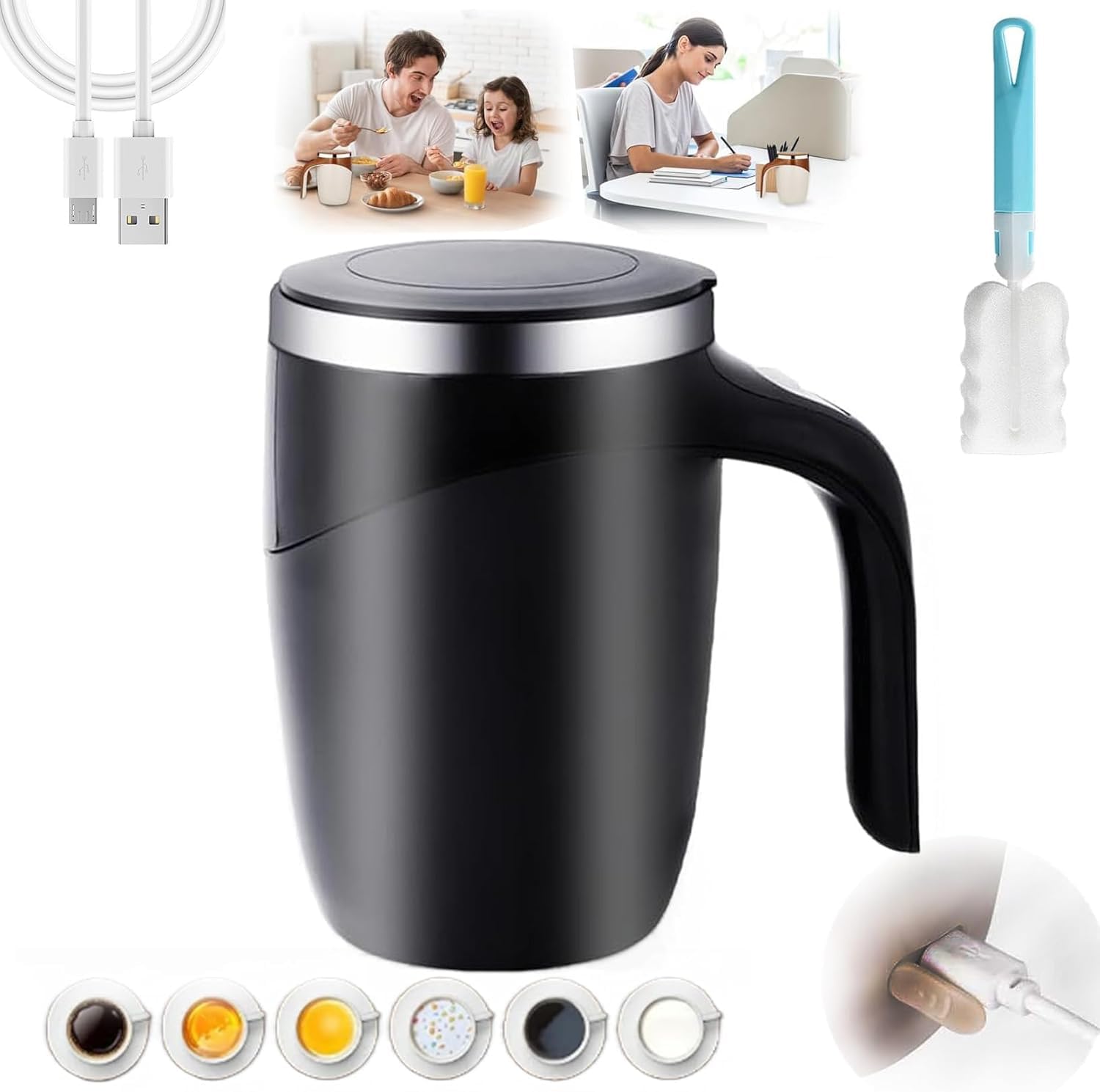 Amazon.com: Automatic Magnetic Stirring Coffee Mug 2025 Upgrade ...