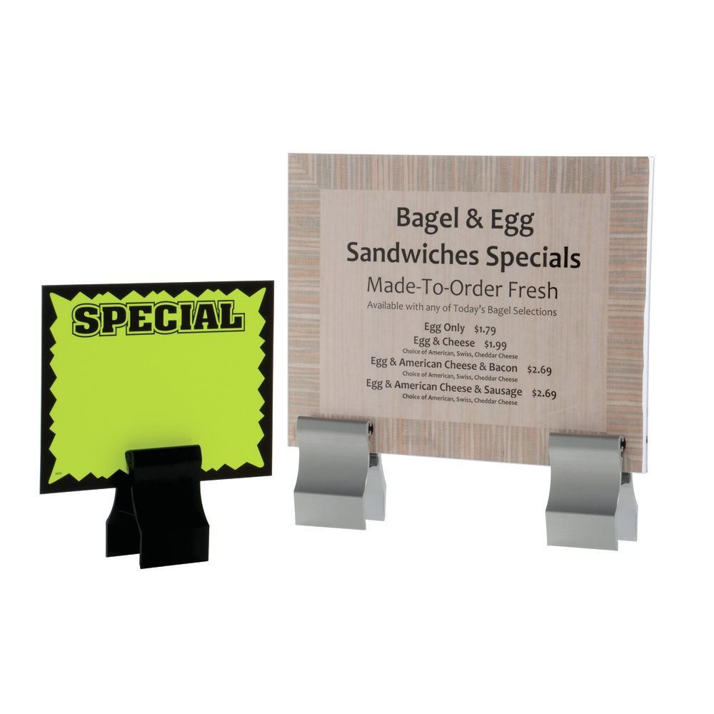 Amazon.com: Countertop Sign Holder with Clamp Aluminum Matte Silver - 2 ...