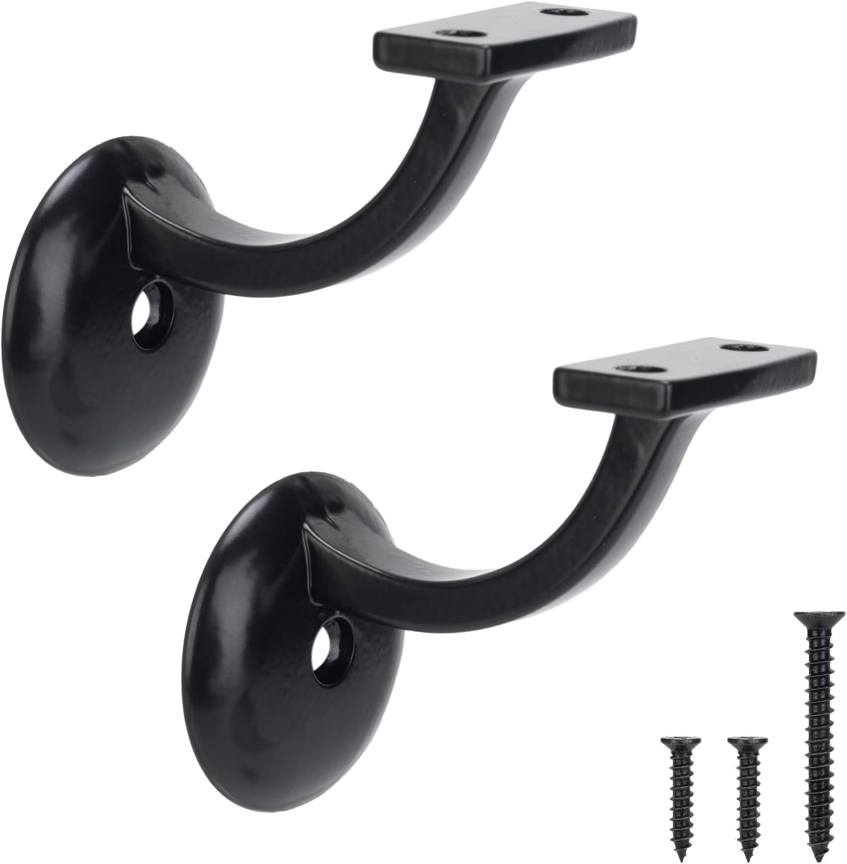 Amazon.com: CEL Heavy Duty Cast Iron Handrail Brackets (3-Pack), Wall ...