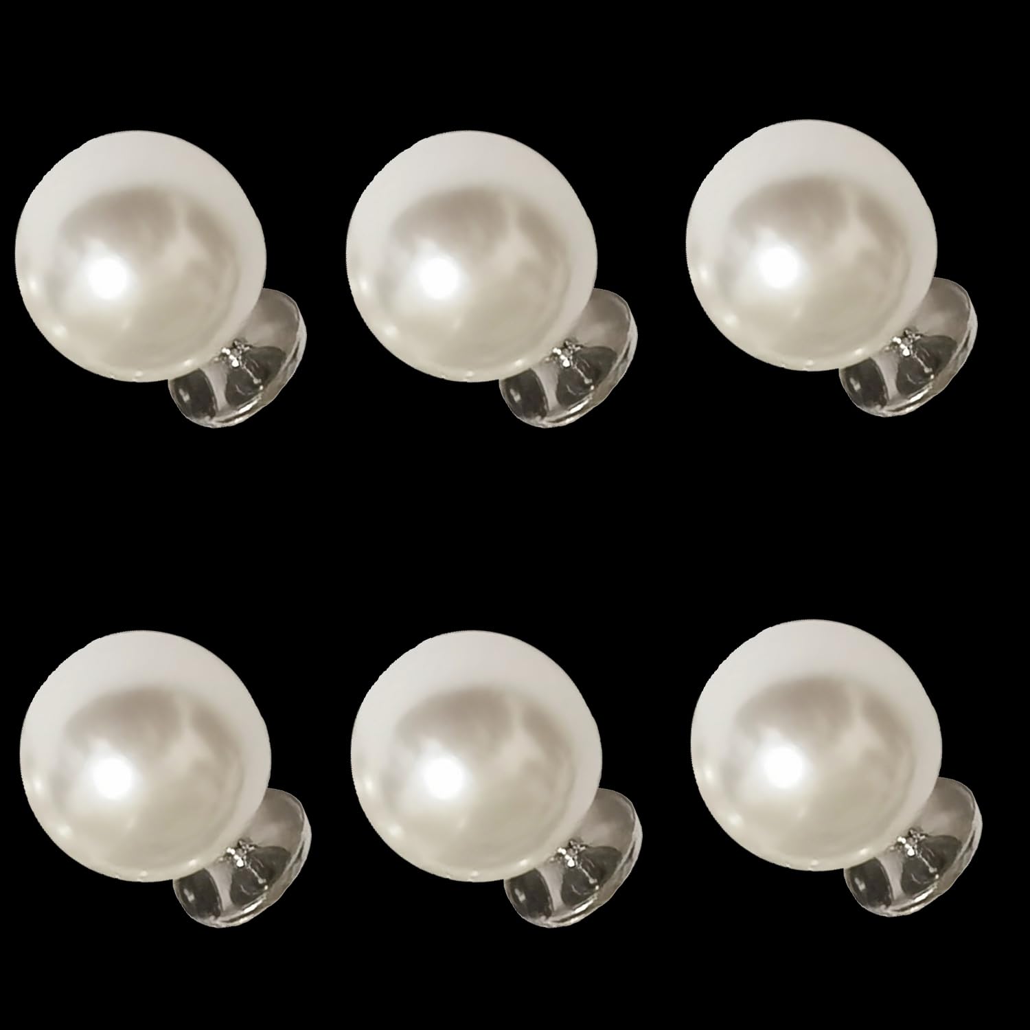 Amazon.com: 6Pcs 10mm No Sew Pearl Buttons for Clothes, Reusable ...