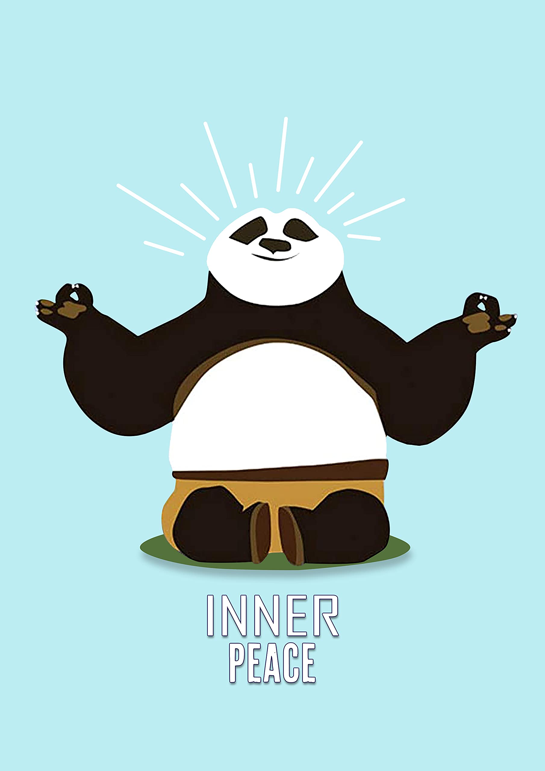 Buy Printasta Motivational Quotes - Inner Peace Panda, Glossy Photo ...