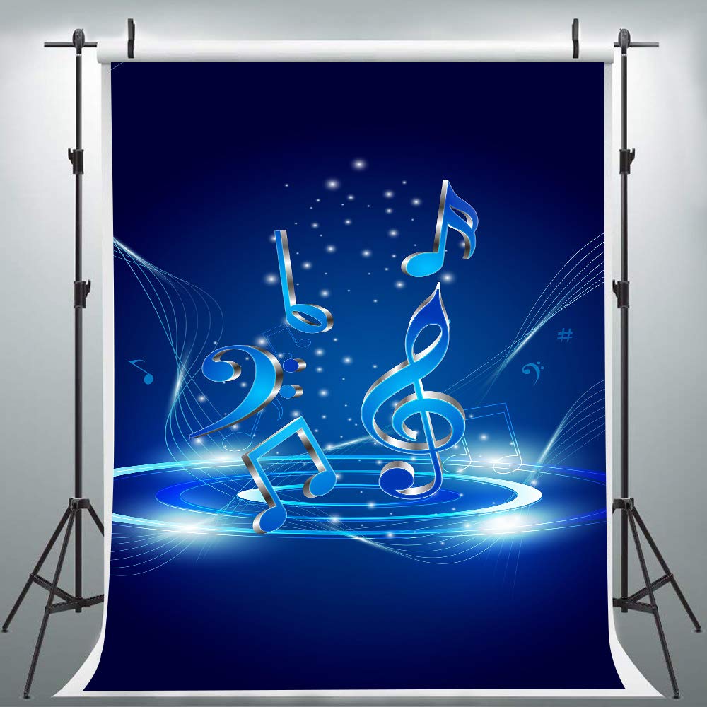 Music Notes Blue Background