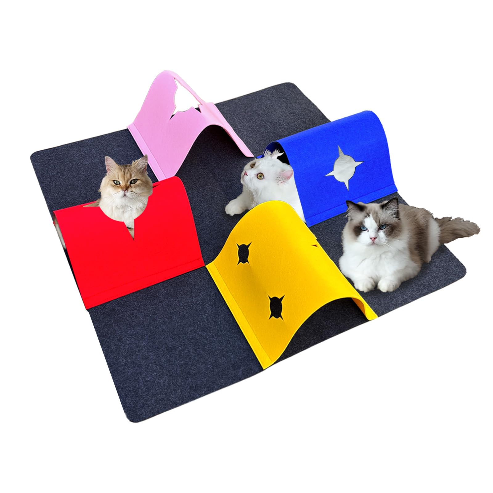 Amazon.com : Cat Play Mat, Collapsible Cat Activity Mat with Cat Cave ...