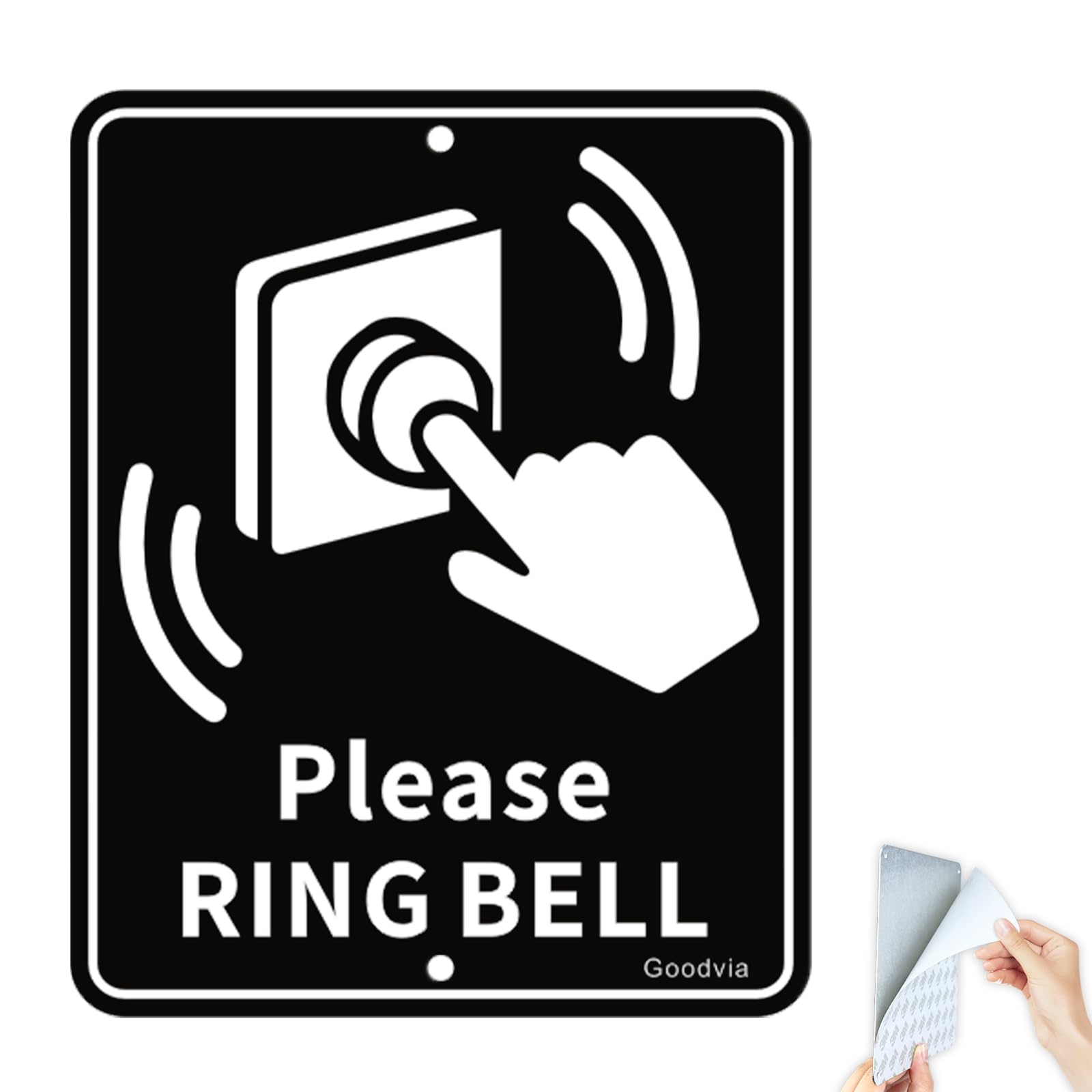 Please Ring The Bell Sign Metal Aluminium 4.7 * 5.9 inches with Double ...