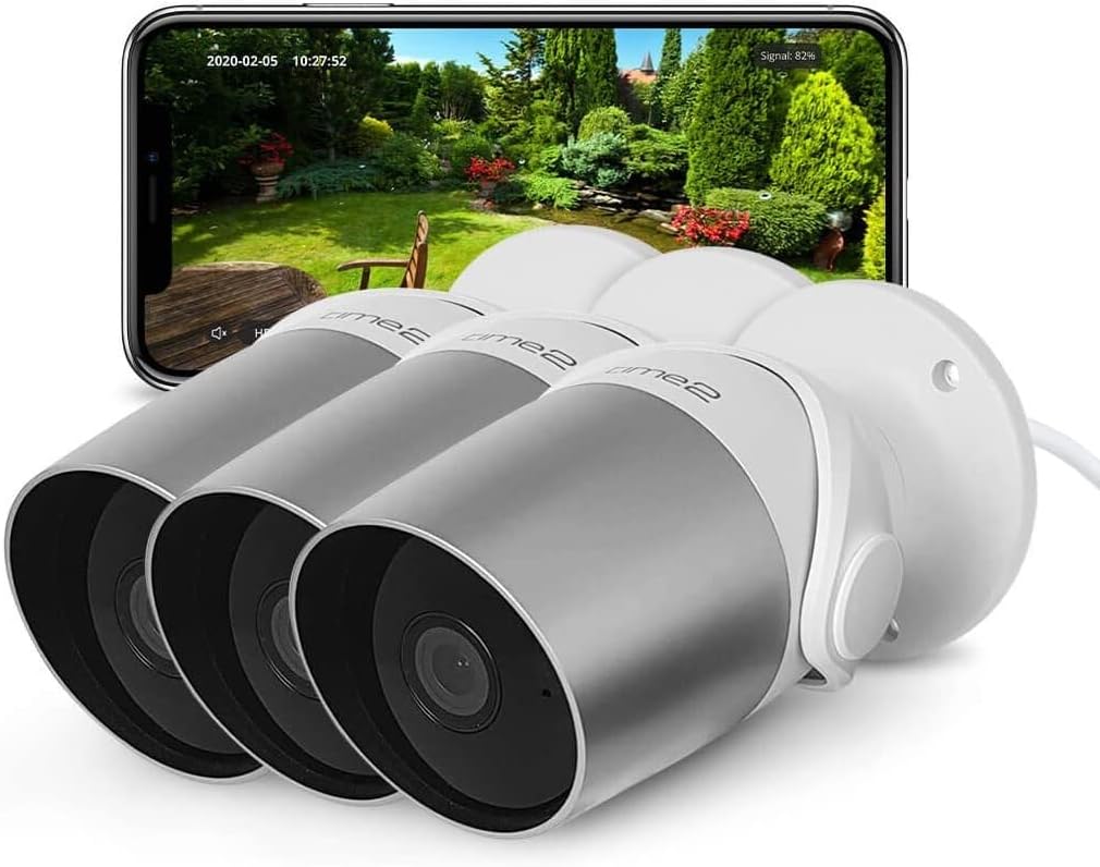 Time2 Oscar 2 WiFi Camera Outdoor Security Cameras (Triple Pack) Mains ...