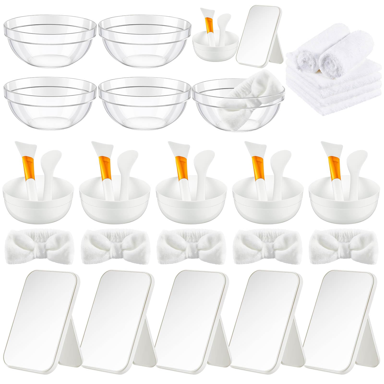 Amazon.com: Teenyyou 6 Set White Spa Party Supplies for Girls Women ...