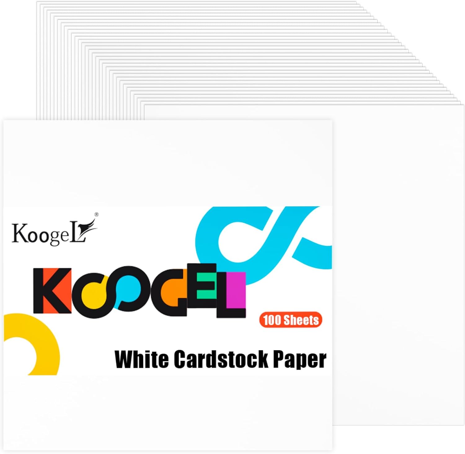 Amazon.com : Koogel 100 Sheets White Cardstock, 12 x 12 Inch Craft ...