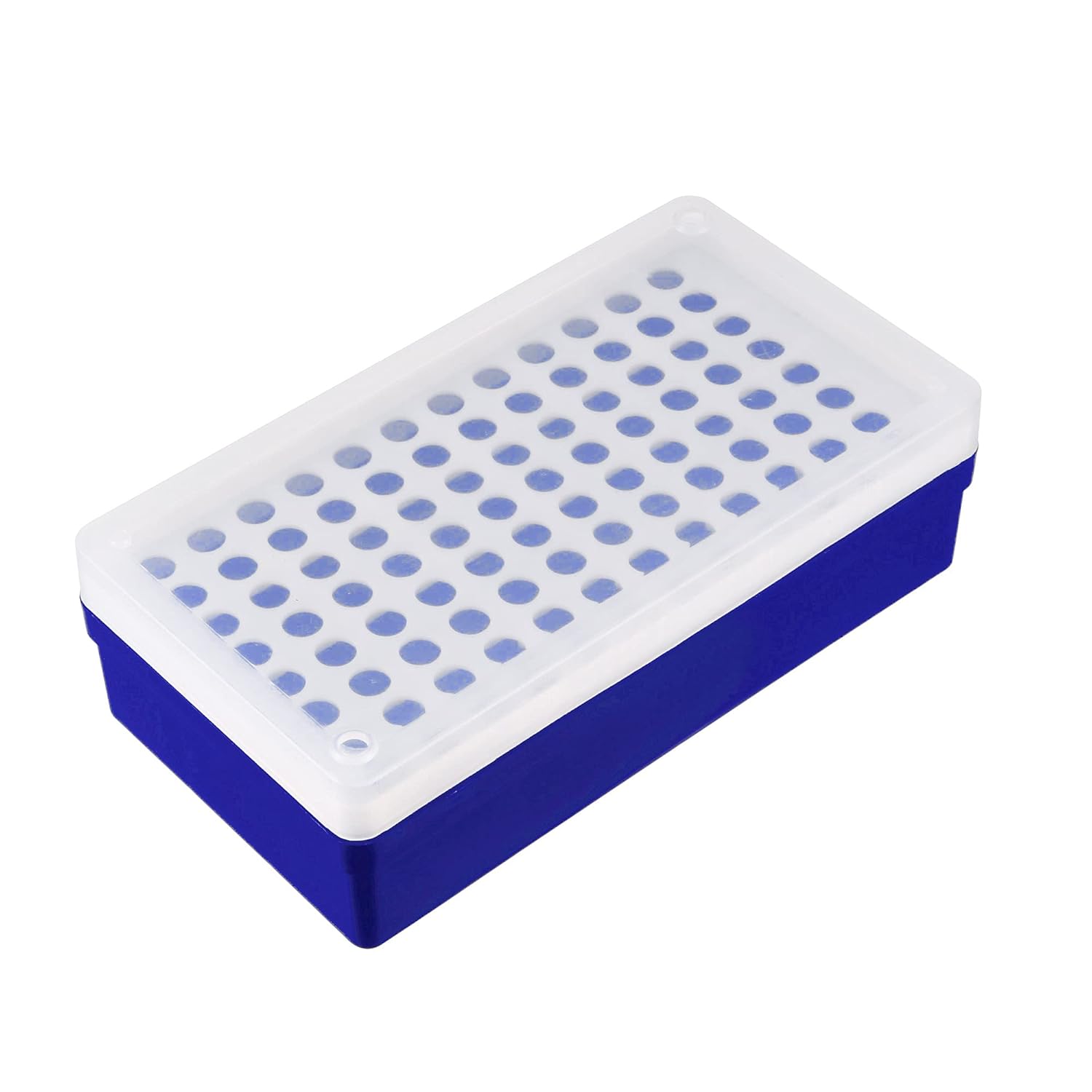 uxcell Centrifuge Tube Rack Storage Box 96-Well Polypropylene Holder ...