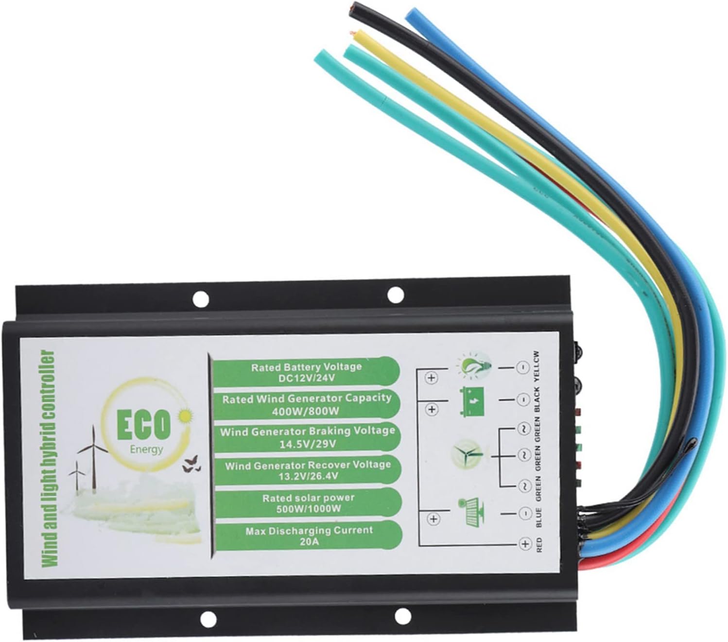 Wind Solar Hybrid Controller Wind Regulator DC 12V/24V Wind Turbine ...