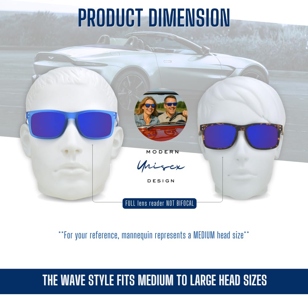 Snapklik.com : Sunglass Readers +1.75 Blue Frame Full Lens Blue Mirror ...