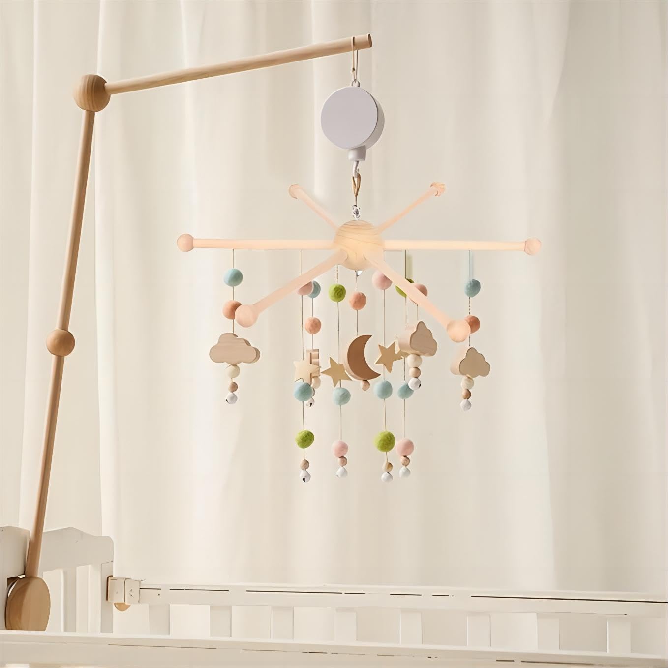 Snapklik.com : Wooden Mobile Frame Kit, Spherical Six-Leg Crib Hanger ...
