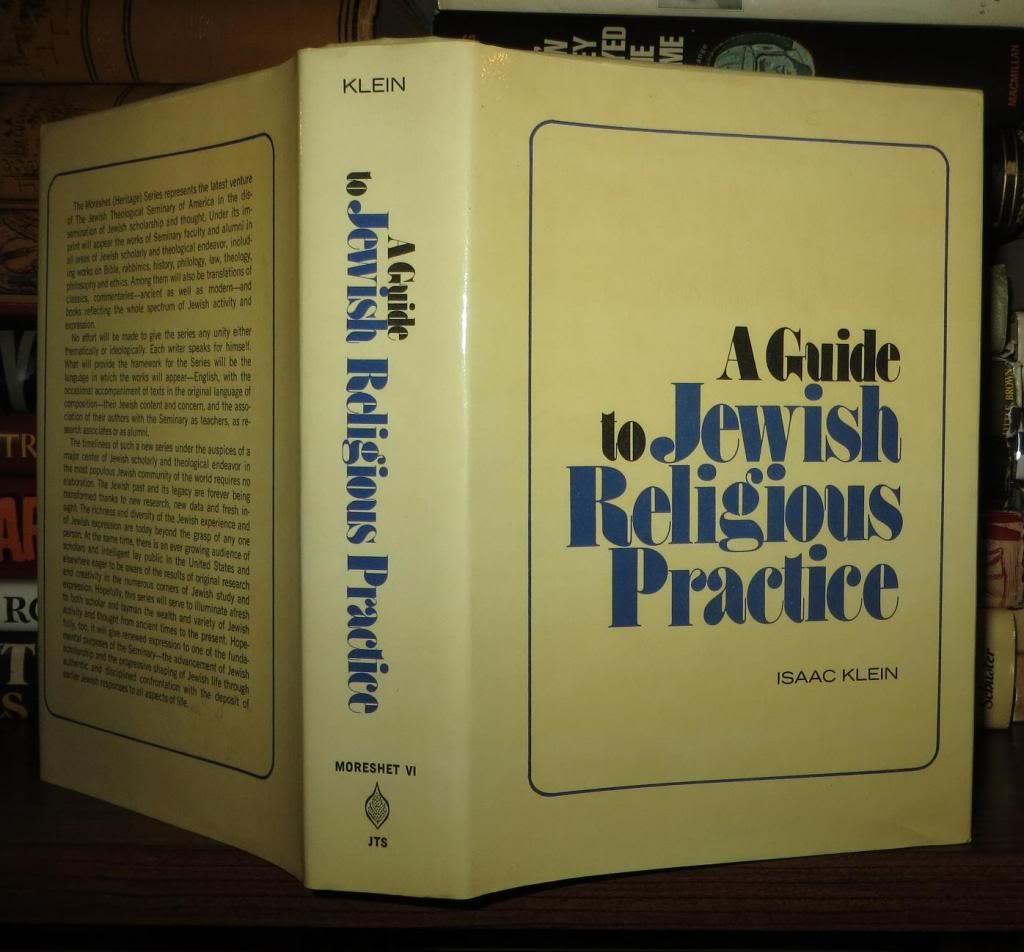 A Guide to Jewish Religious Practice: Klein, Isaac: 9780873340045 ...