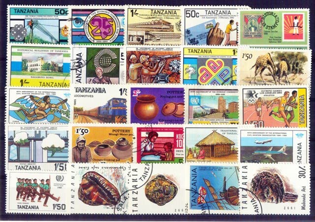 ISC~ Tanzania Stamps 25 Different Large Stamps, Used & Mint Thematic ...