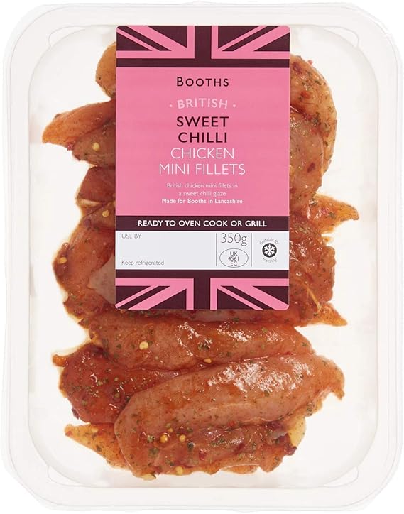 Booths British Sweet Chilli Chicken Mini Fillets, 350g : Amazon.co.uk ...