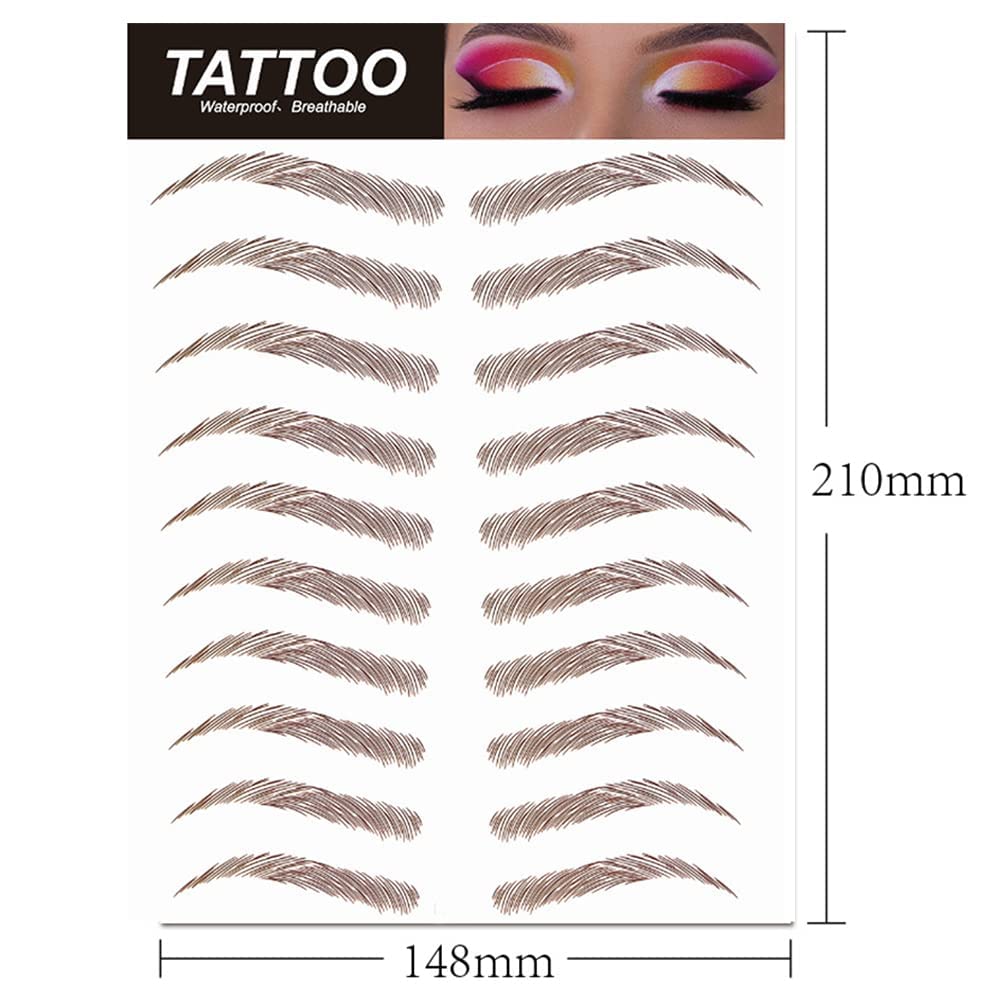 RosinKing 36 Pairs Eyebrow Tattoo Stickers, Waterproof Eyebrow ...